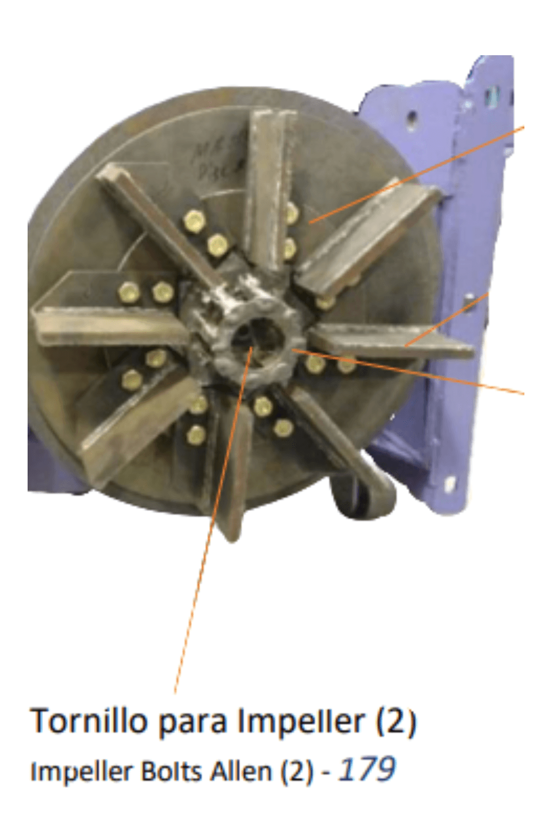 Tornillos de Impeler / Impeler Bolts Ref: 179 - Blasting Experts Colombia